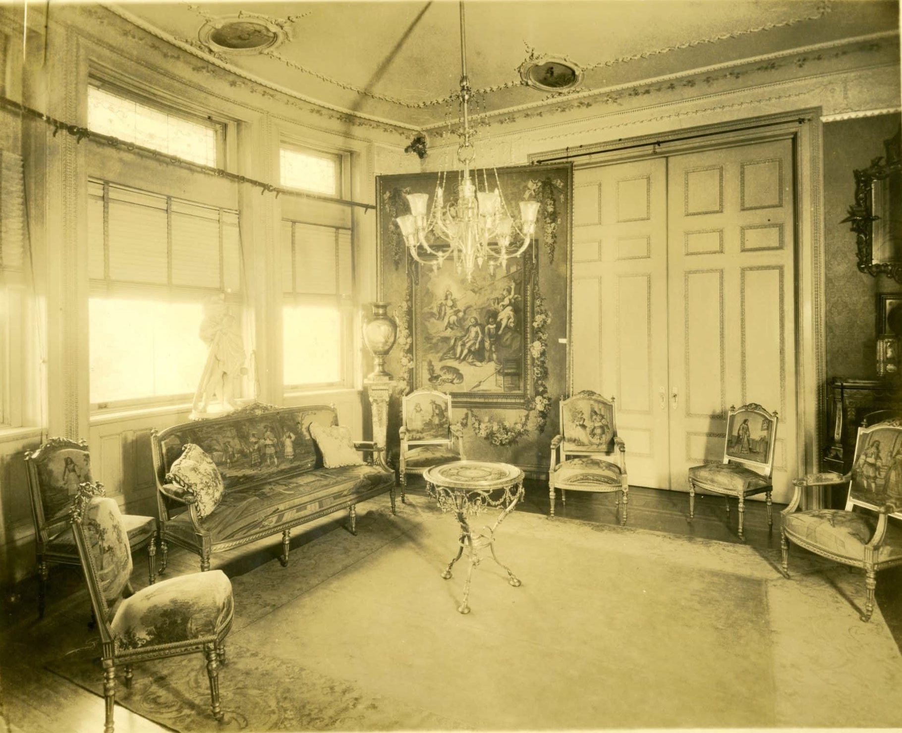 1926 Blue Drawing Room Photograph By Dementi Studios MF Archives | Maymont